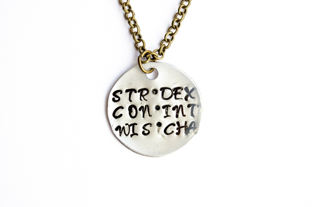 D&D Abilities Jewelry Dex Str Con Int Wis Cha Dnd Dungeons - Etsy