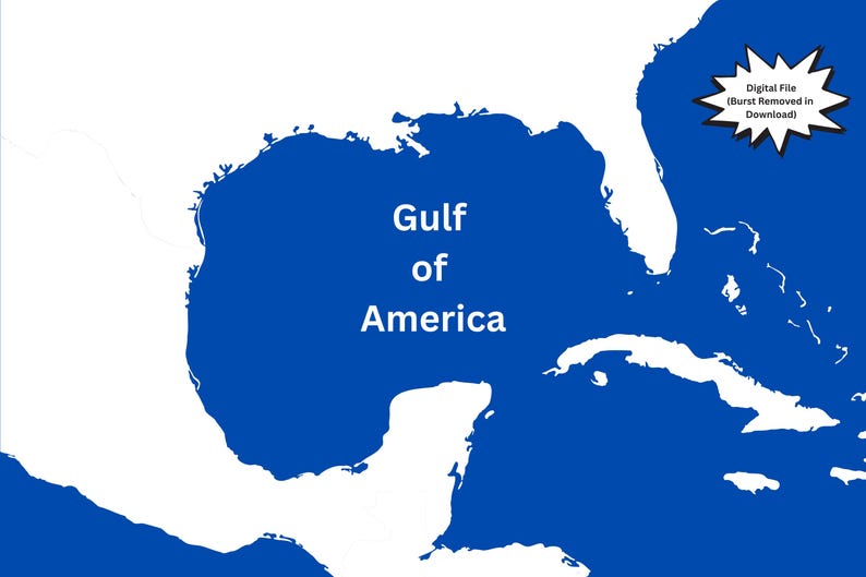 Gulf of America Digital Download | Gulf Coast Map PNG | Coastal ...
