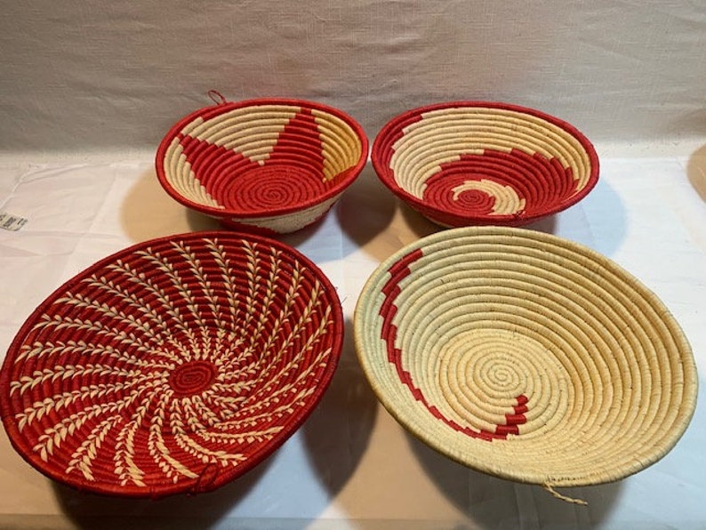 Red and Natural- 1 Each - Etsy