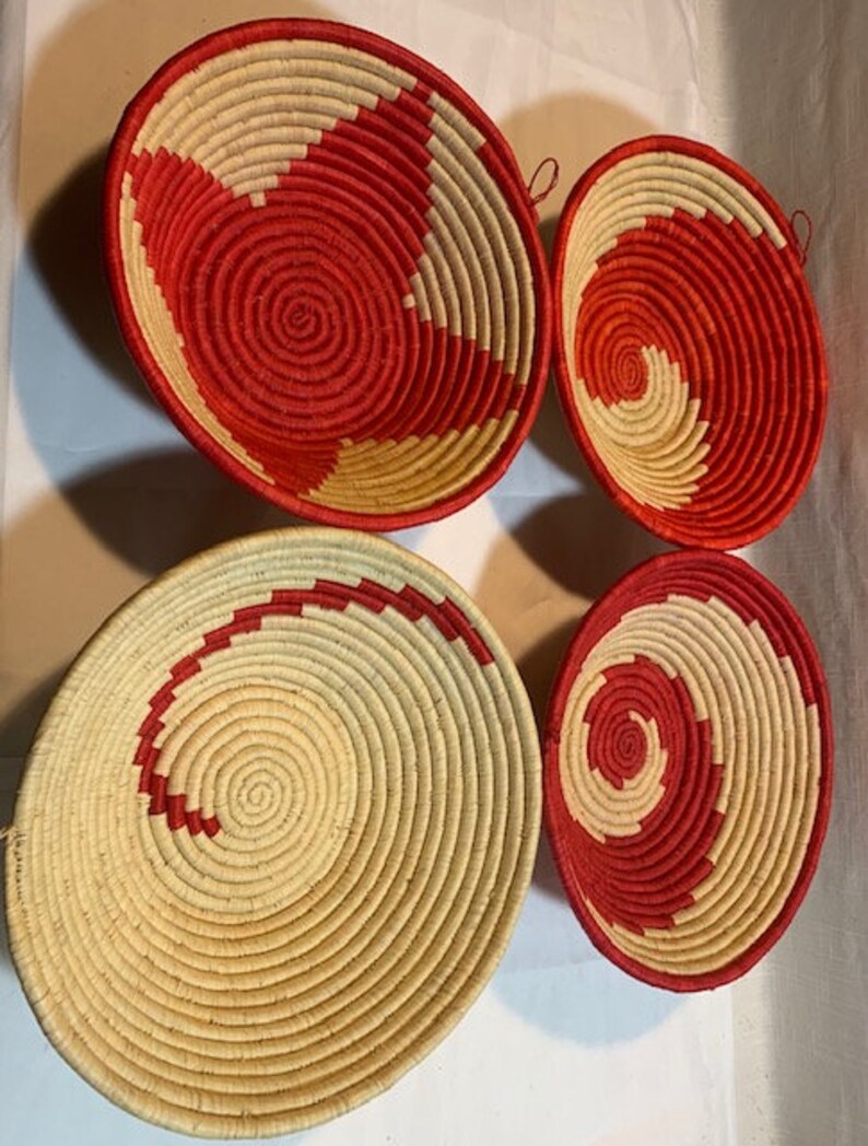 Red and Natural- 1 Each - Etsy