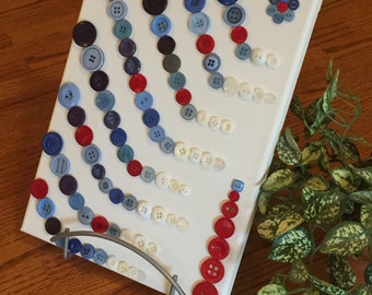 Button Art Canvas Button Art Buttons on Canvas Wall Art - Etsy