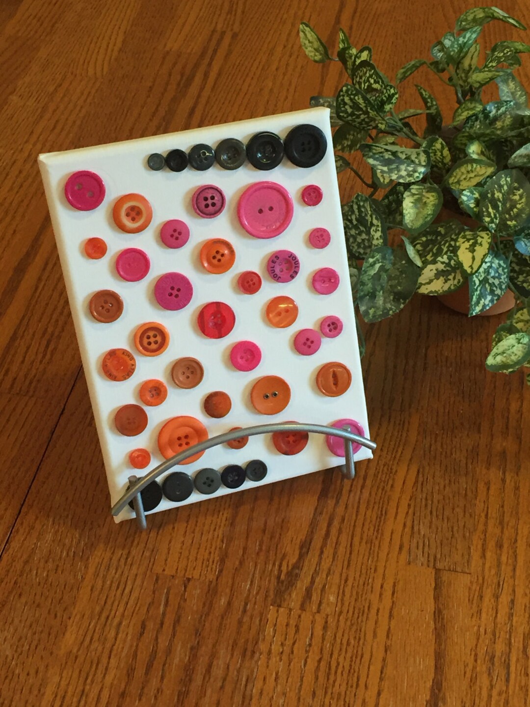 Button Art - Canvas Button Art - Buttons on Canvas - Button Wall Art ...