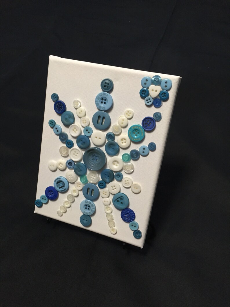 Button Art - Canvas Button Art - Button Wall Art - Gift Idea - Home ...