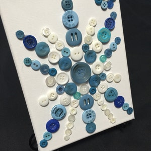 Button Art - Canvas Button Art - Button Wall Art - Gift Idea - Home ...