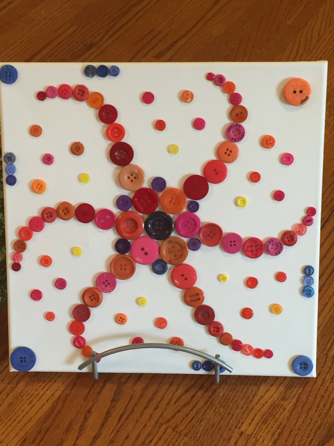 Button Art - Canvas Button Art - Buttons on Canvas - Wall Art - Button ...