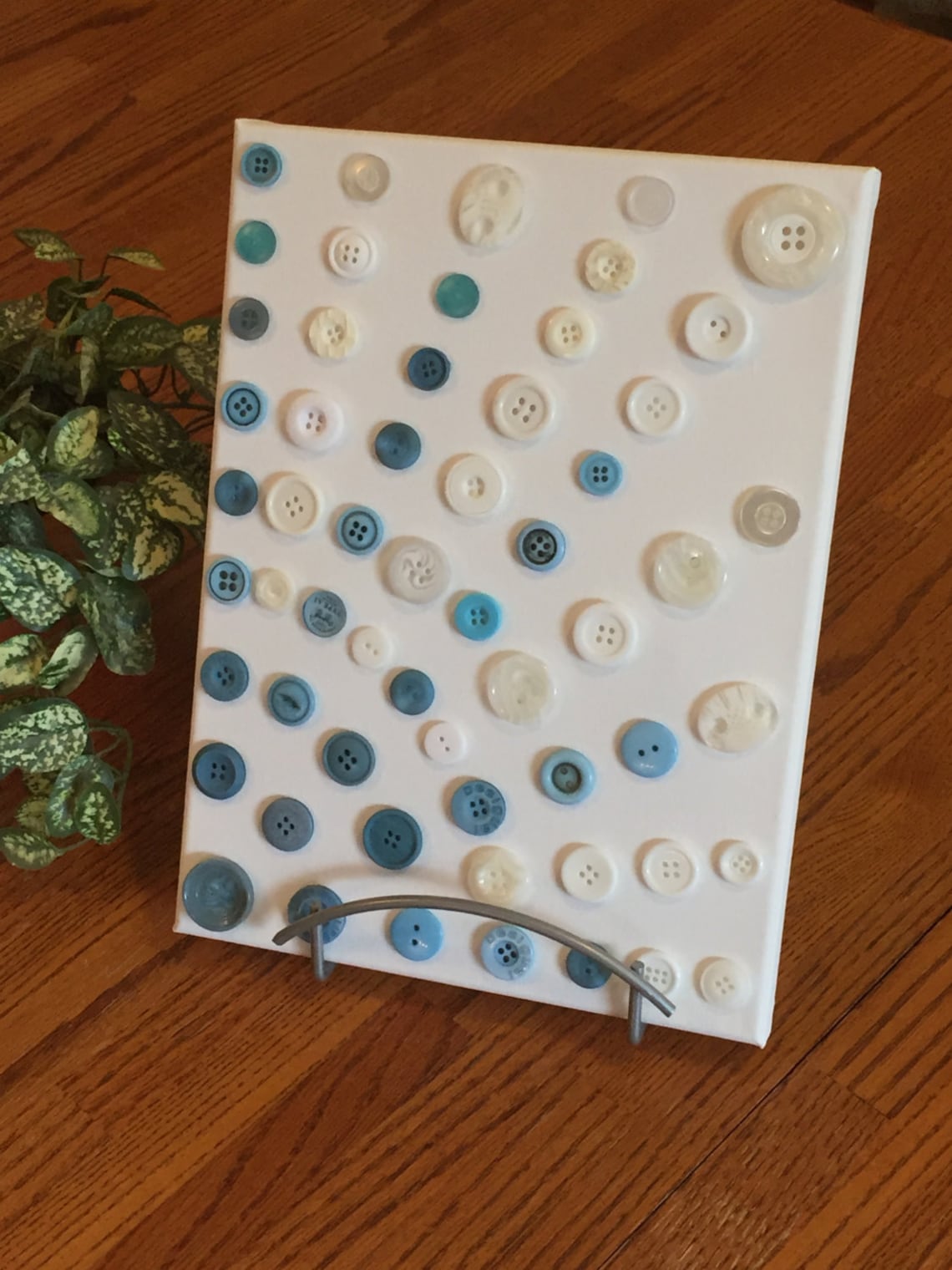 Button Art - Button Craft - Buttons on Canvas - Button Wall Art ...