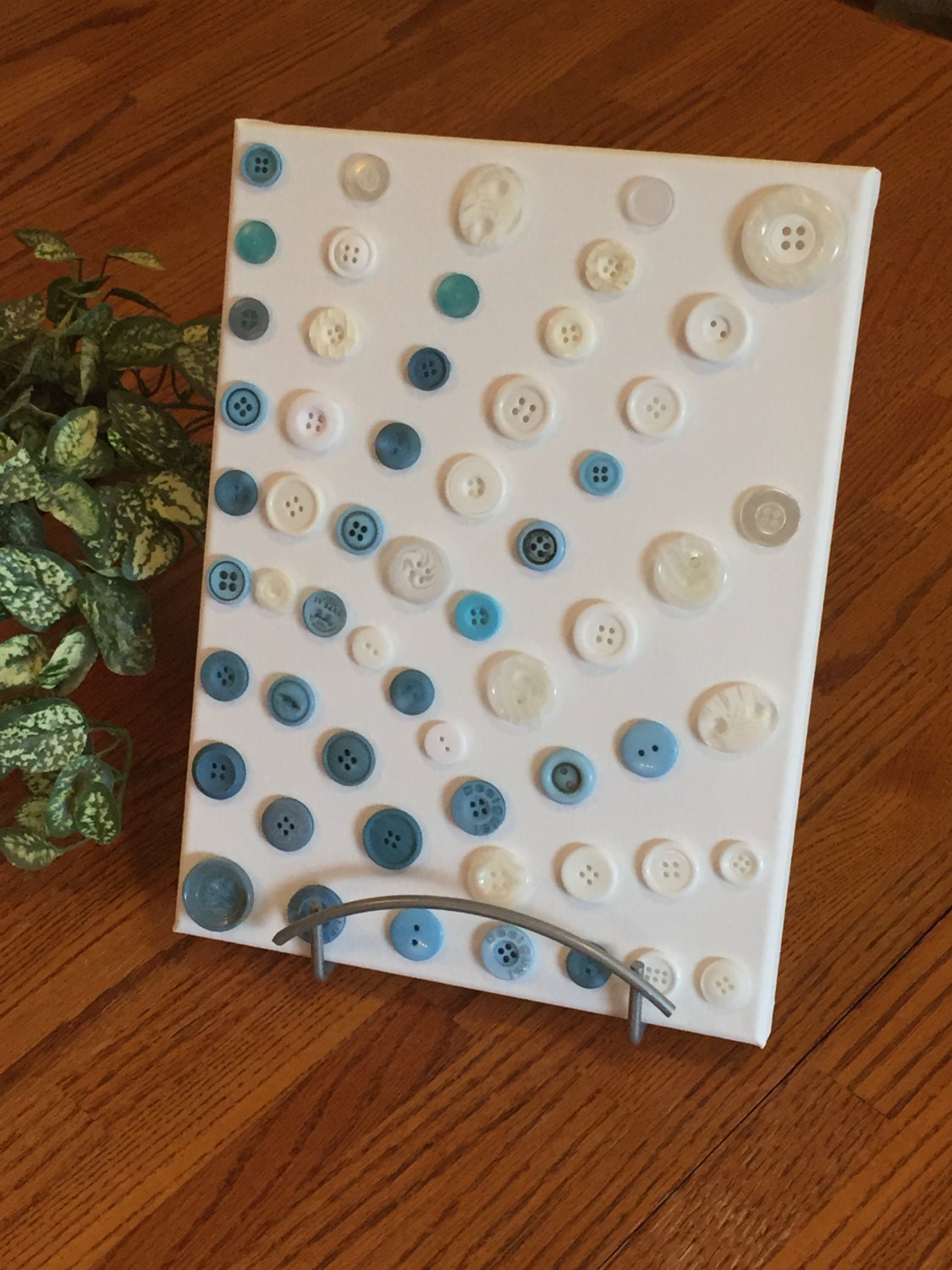 Button Art - Button Craft - Buttons on Canvas - Button Wall Art ...