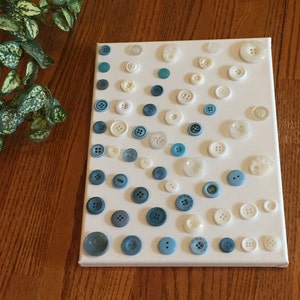 Button Art - Button Craft - Buttons on Canvas - Button Wall Art ...