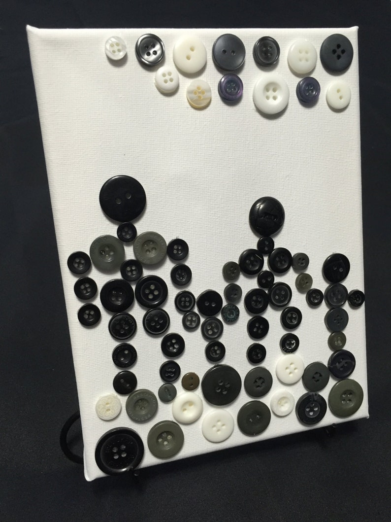 Button Art - Canvas Button Art - Button Wall Art - Gift Idea - Home ...