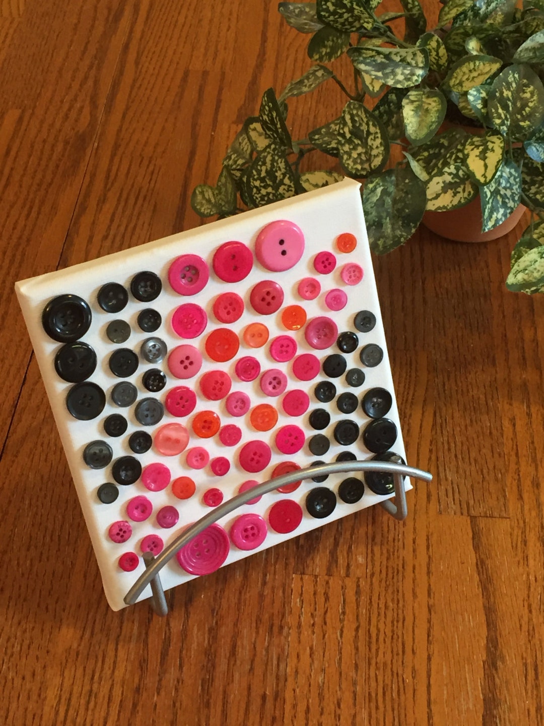 Button Art - Canvas Button Art - Button Wall Art - Gift Idea - Home ...