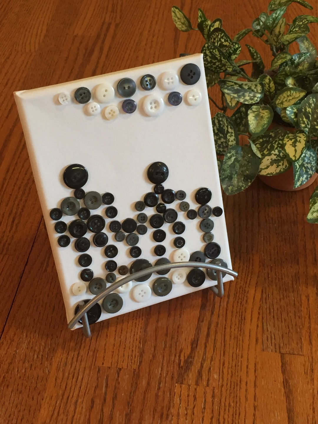 Button Art - Canvas Button Art - Button Wall Art - Gift Idea - Home ...