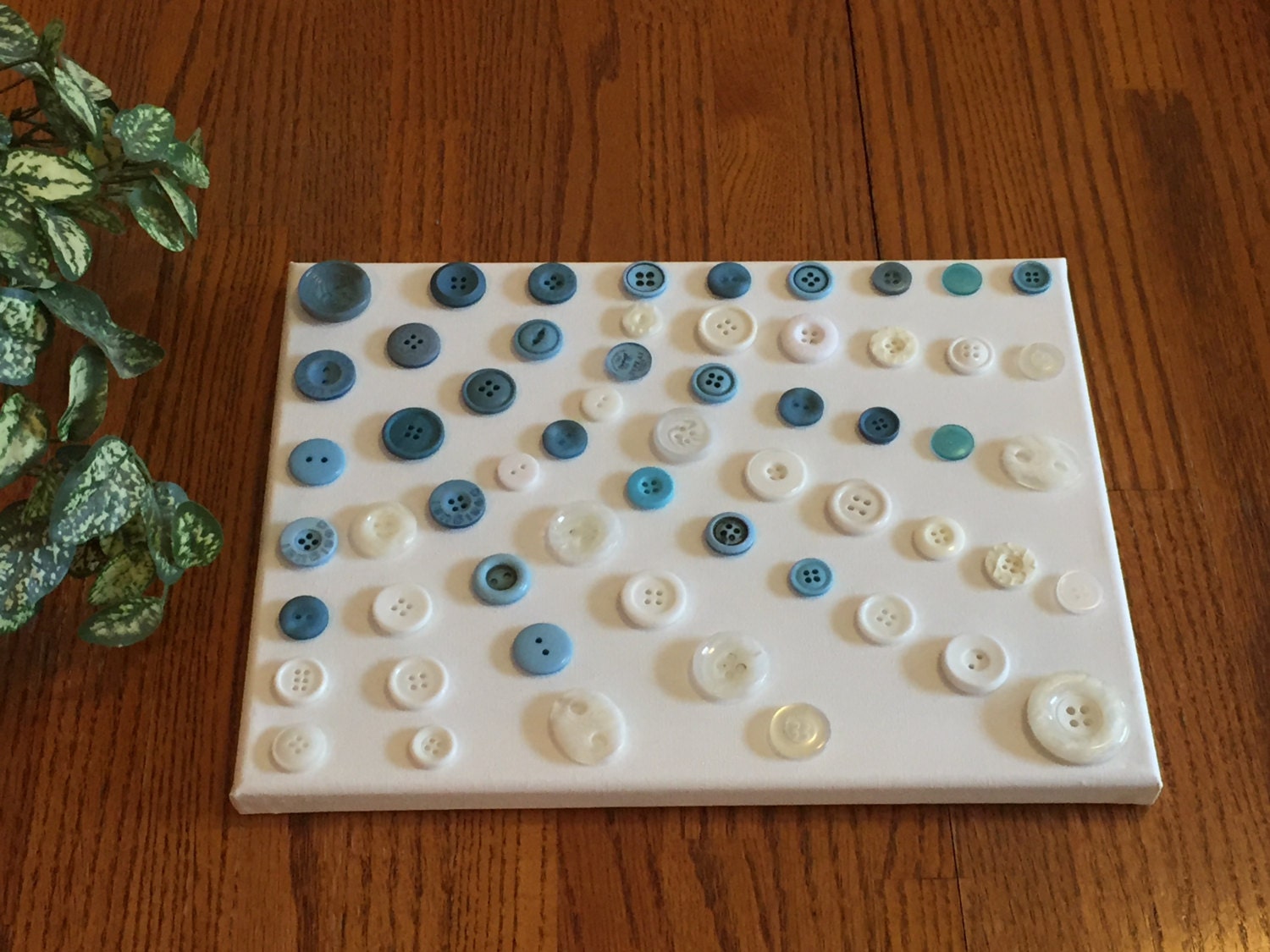 Button Art - Button Craft - Buttons on Canvas - Button Wall Art ...