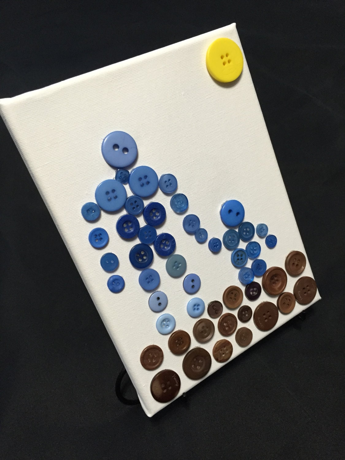 Button art Canvas button art Button wall art Gift idea - Etsy.de