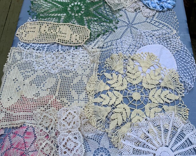 Vintage Table Doilies Crochet Mixed Lot - Etsy