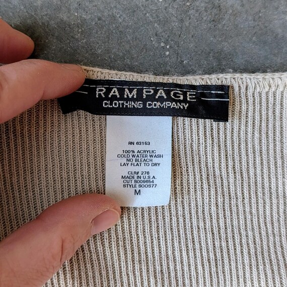 Vintage Rampage Ivory Knit Tie Front Long Duster Card… - Gem
