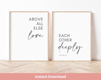 Above All Things Love Each Other Deeply Digital Print - Etsy