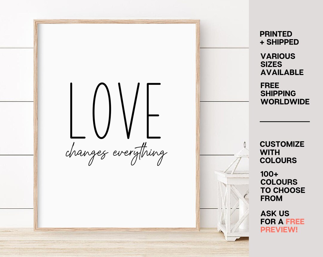 Love Wall Art Love Print Love Poster Love Wall Decor - Etsy