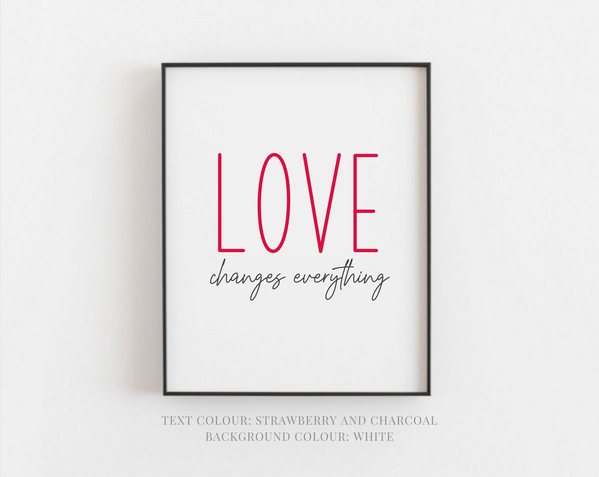 Love Wall Art Love Print Love Poster Love Wall Decor | Etsy