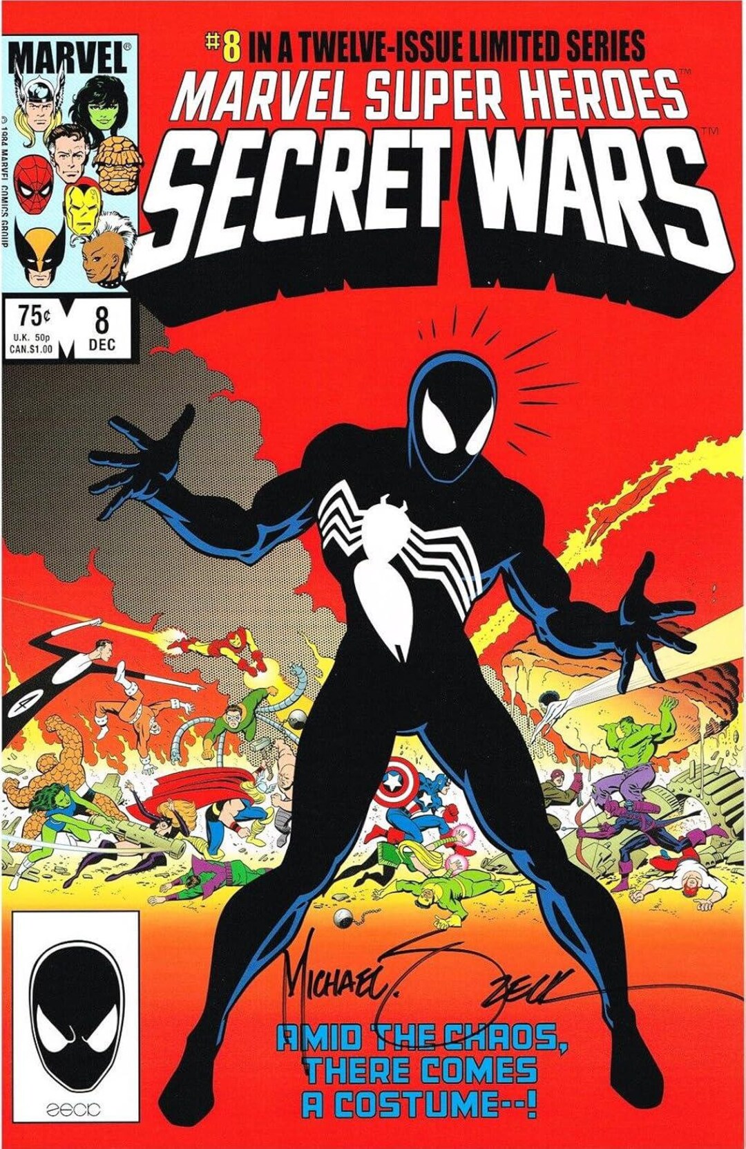 Mike Zeck, Creator of Symbiote - Venom Signed Lithograph 11x17 Secret ...