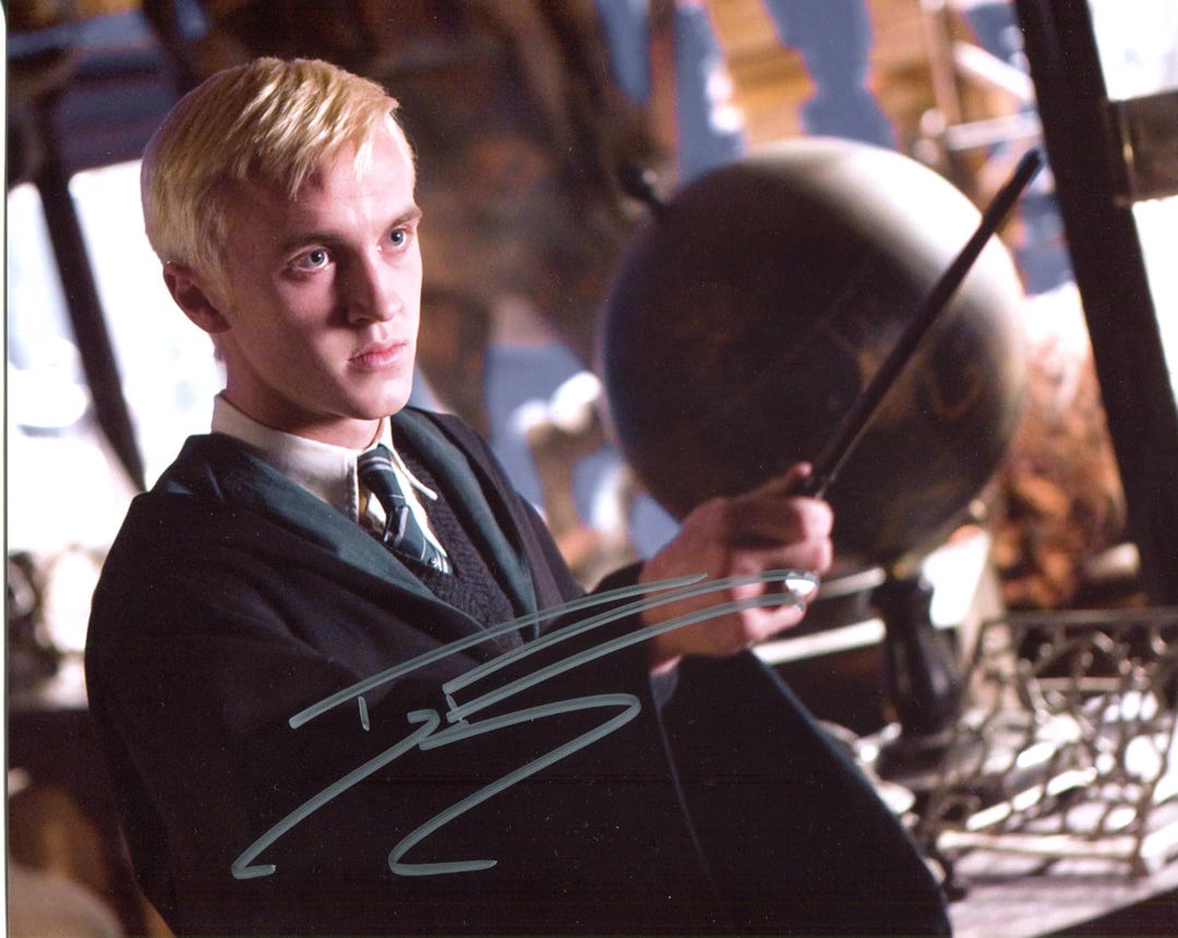 Tom Felton Signed Draco Malfoy 8x10 From the Harry Potter Films ...