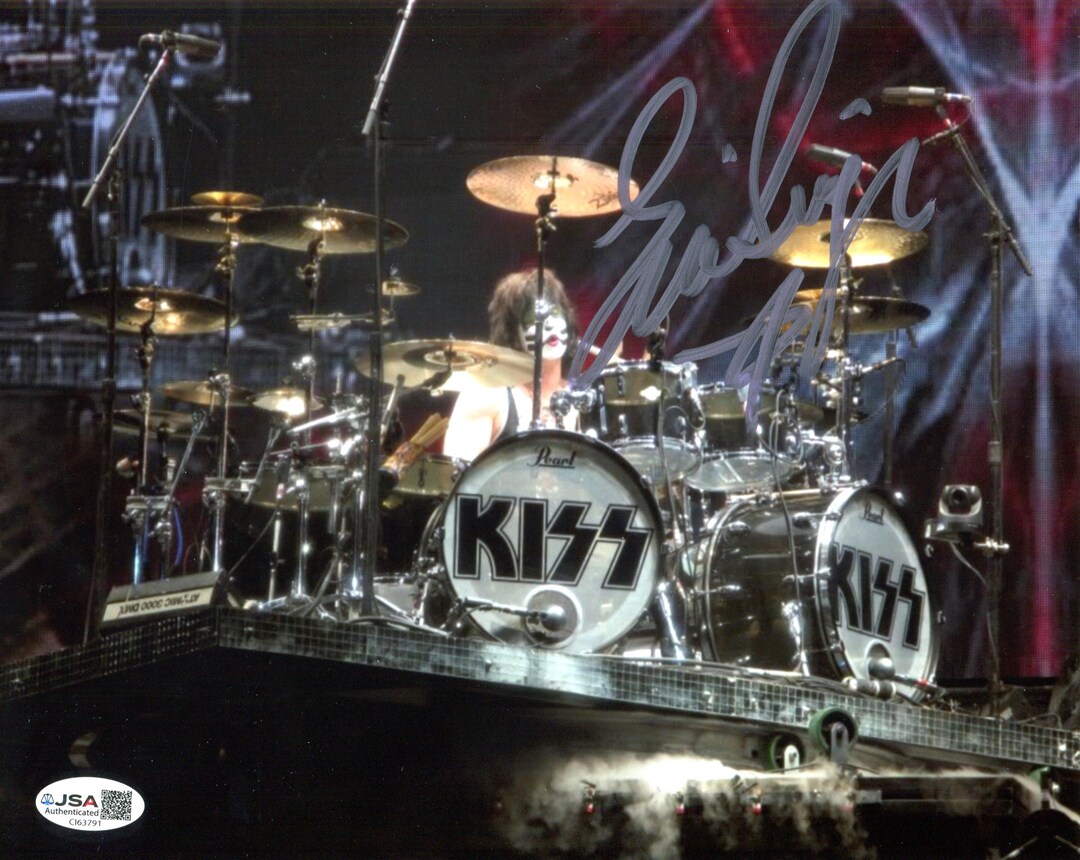 Eric Singer Drummer From KISS Signed 8x10 Photo. JSA Authenticated - Etsy