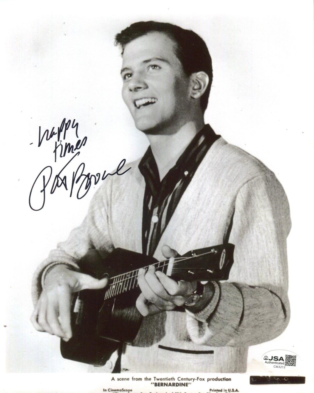Pat Boone Signed 8x10 Photo With JSA Authentication. Singer & Actor - Etsy