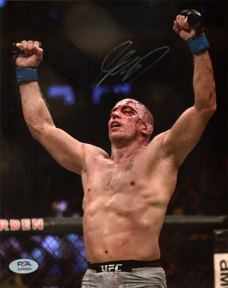 Georges St-pierre UFC Hand Signed PSA/DNA Authenticated 8x10 Photo. - Etsy