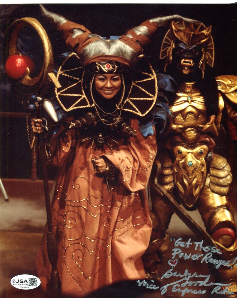 Barbara Goodson Signed Mighty Morphin Power Rangers 8x10 as Rita ...