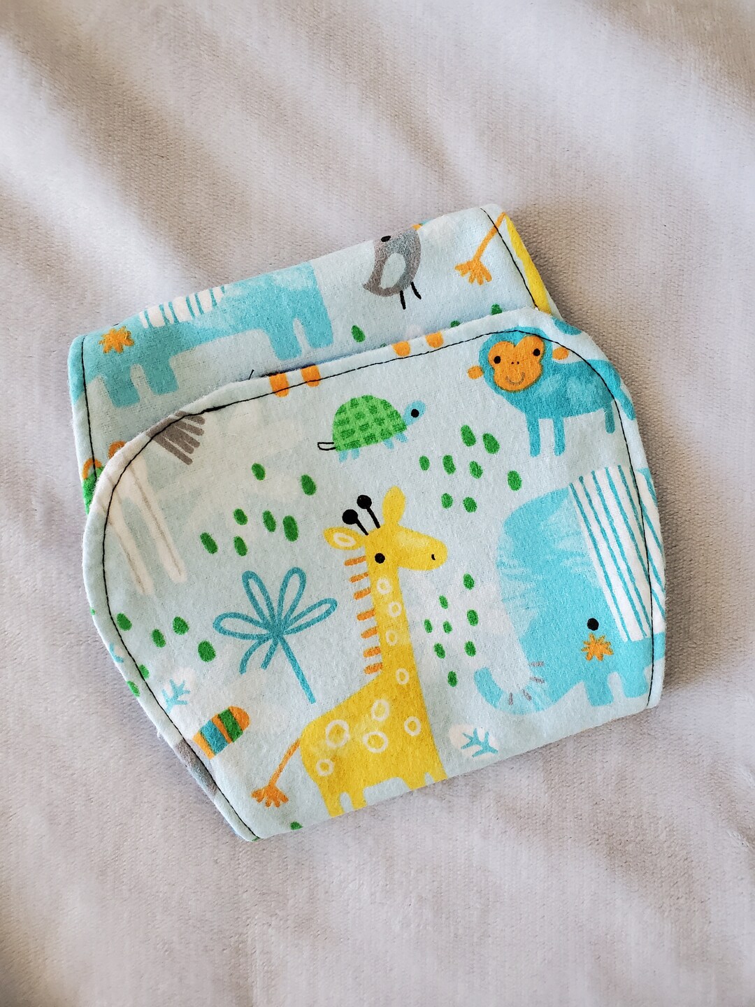 Zoo Animal Burp Cloth 4-piece Set - Etsy
