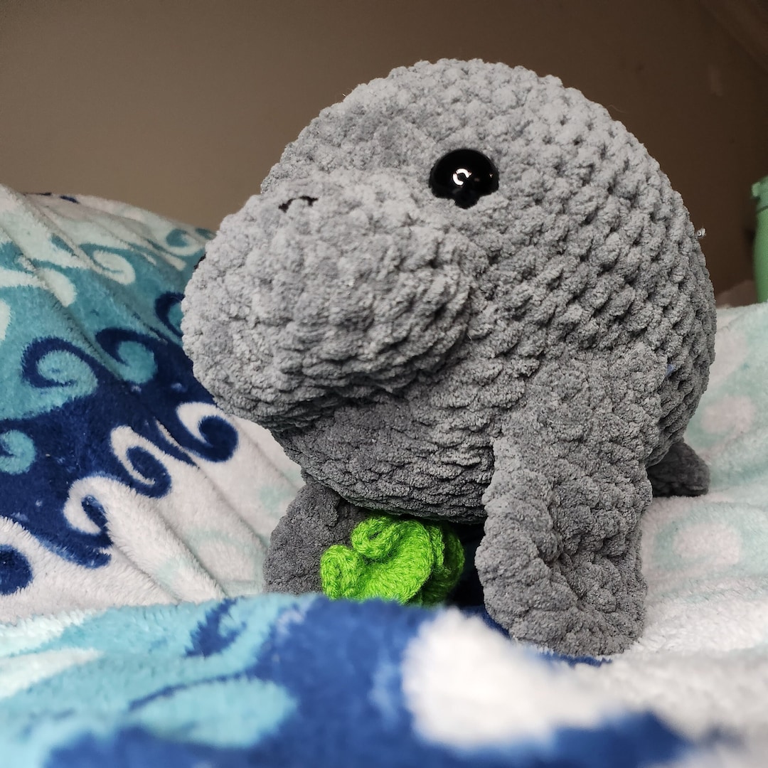 Handmade Crochet Manatee Plushie- Adorable and Huggable Marine Life ...