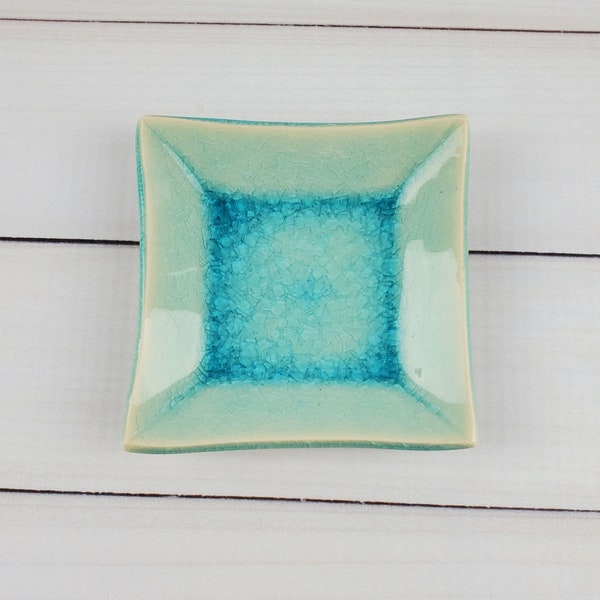 Blue Glass Dish - Etsy