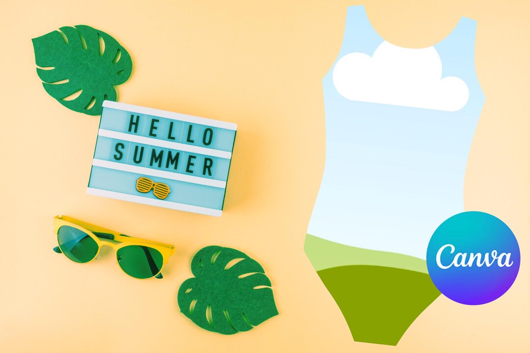 Simple Swimsuit Mockup EDITABLE Canva - Etsy