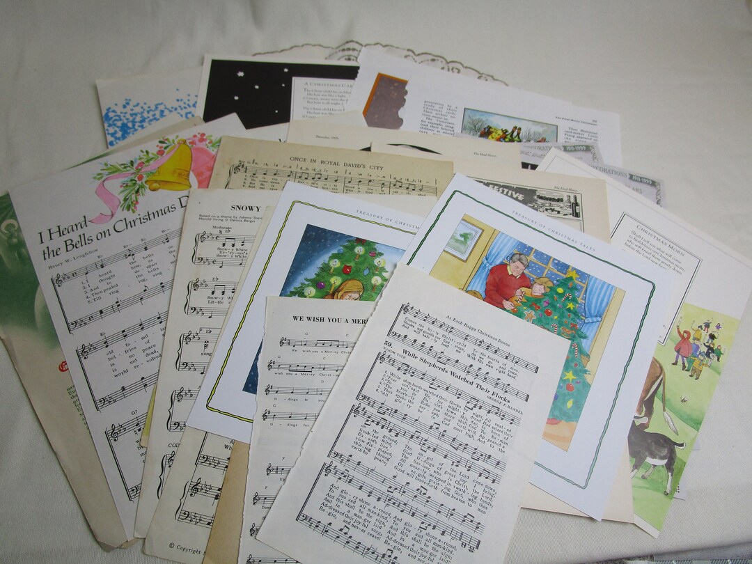 25 Christmas Themed Book Pages - Etsy