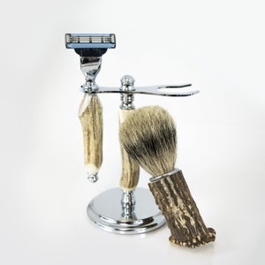 Men's Shaving Set - Deer Antler - Handmade - Etsy
