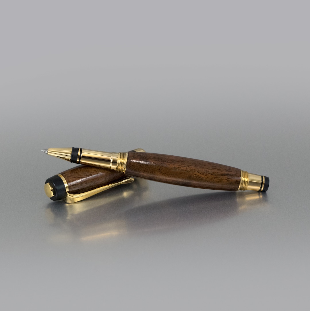 Walnut Wood Pen - Distinguished Handmade Pen - Executive Fountain Pen ...