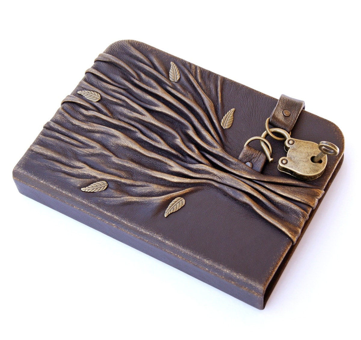 Leather Journal With Lock and Key: Personalized Tree of Life Diary ...