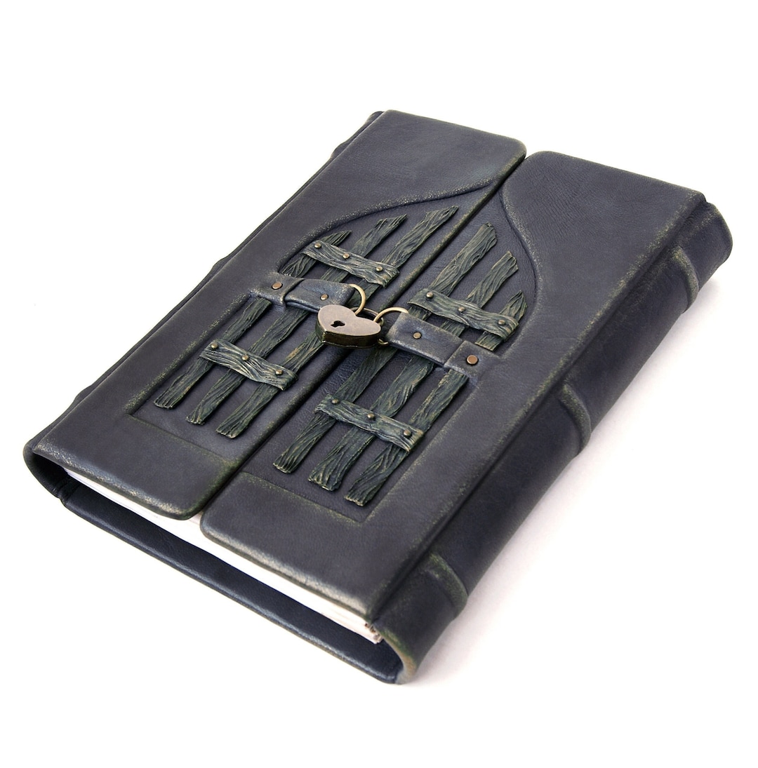 Leather Journal With Lockable Door, Vintage Style Diary A5, 310 Aged ...