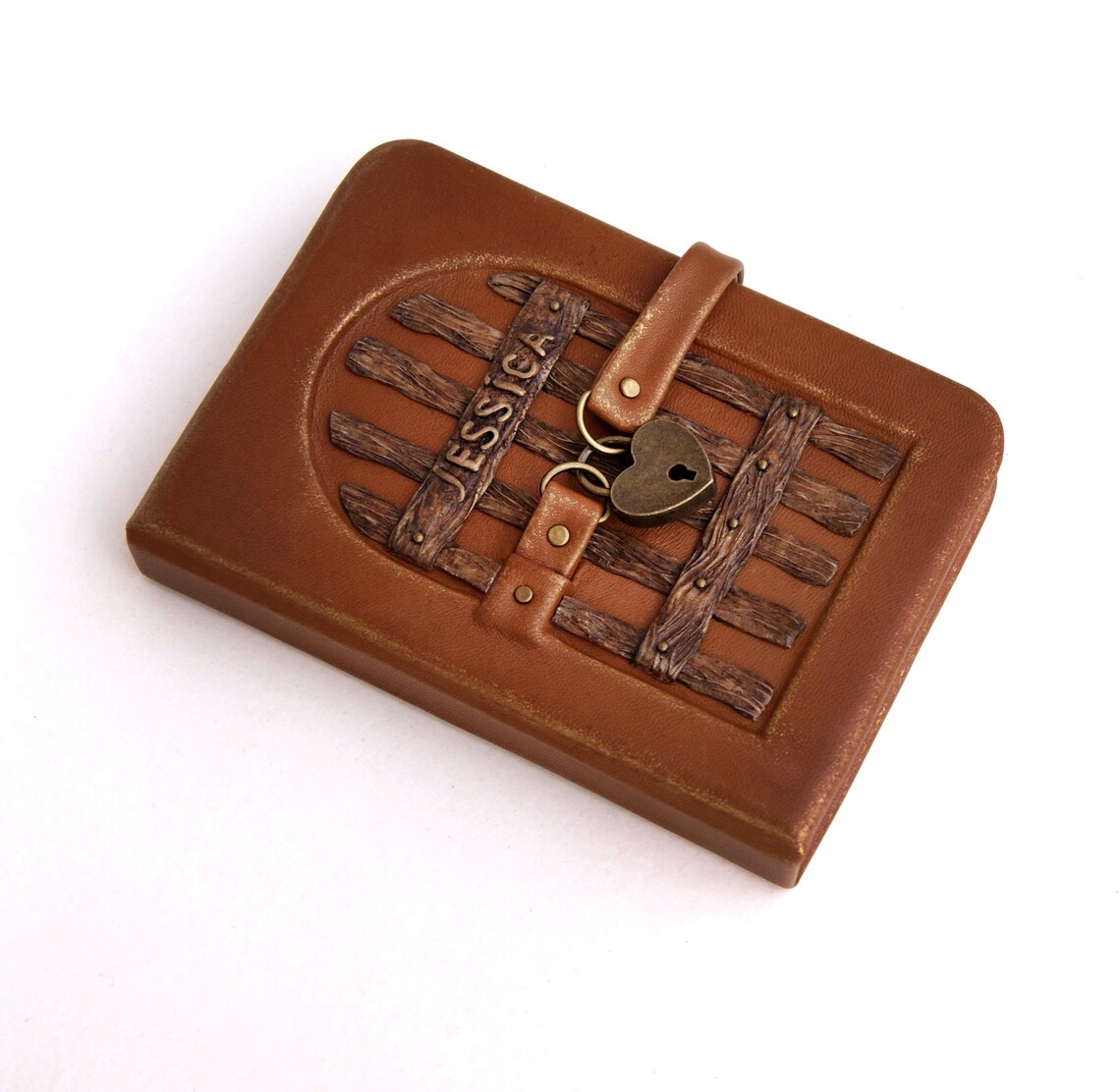 Personalized Leather Journal With Lock, Door on the Cover - Etsy