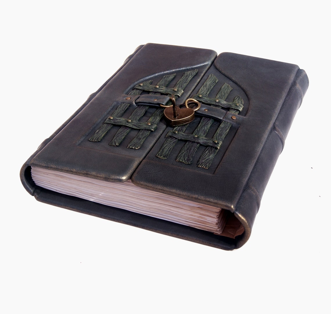 Leather Journal With Lockable Door, Vintage Style Diary A5, 310 Aged ...