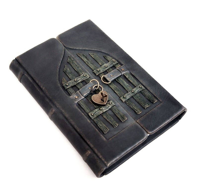 Leather Journal With Lockable Door, Vintage Style Diary A5, 310 Aged ...