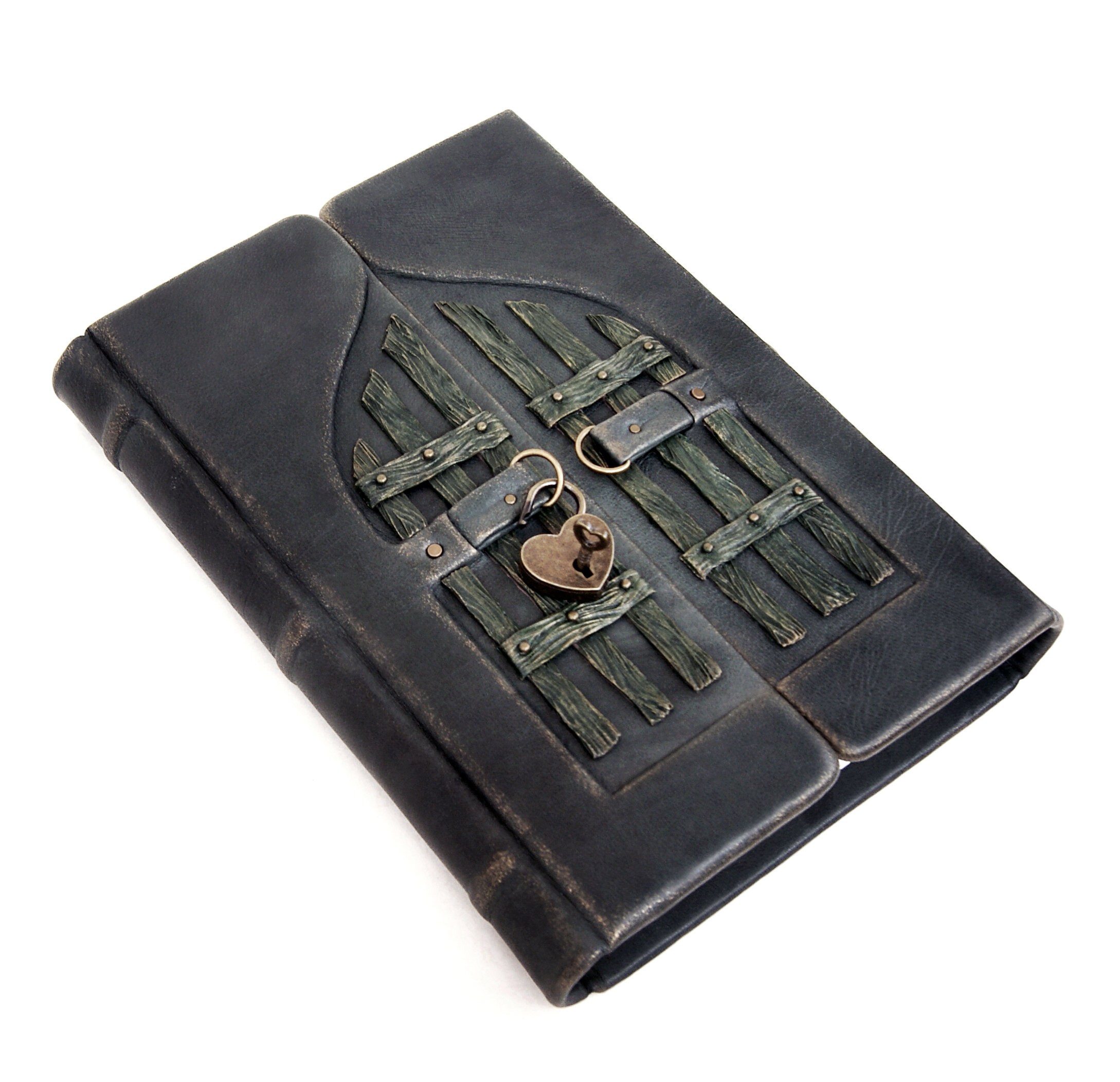 Leather Journal With Lockable Door, Vintage Style Diary A5, 310 Aged ...