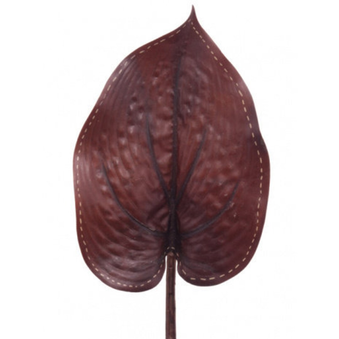 Artificial Leathery Hosta Leaf Spray, Faux Brown Hosta, Faux Leaf ...