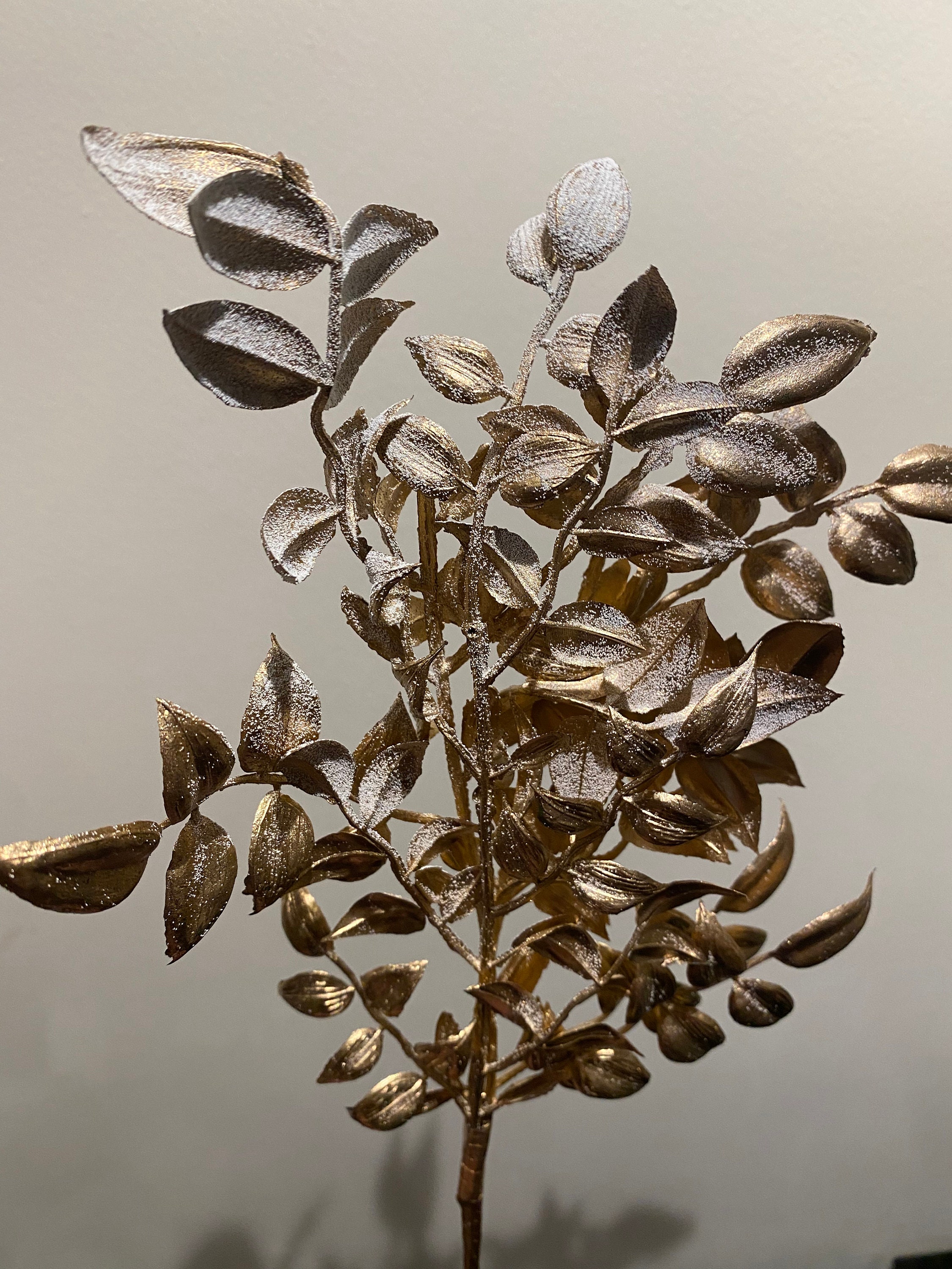 Metallic Gold Leaf Spray Ferris Heart Sloane Faux Leaves 35cm - Etsy