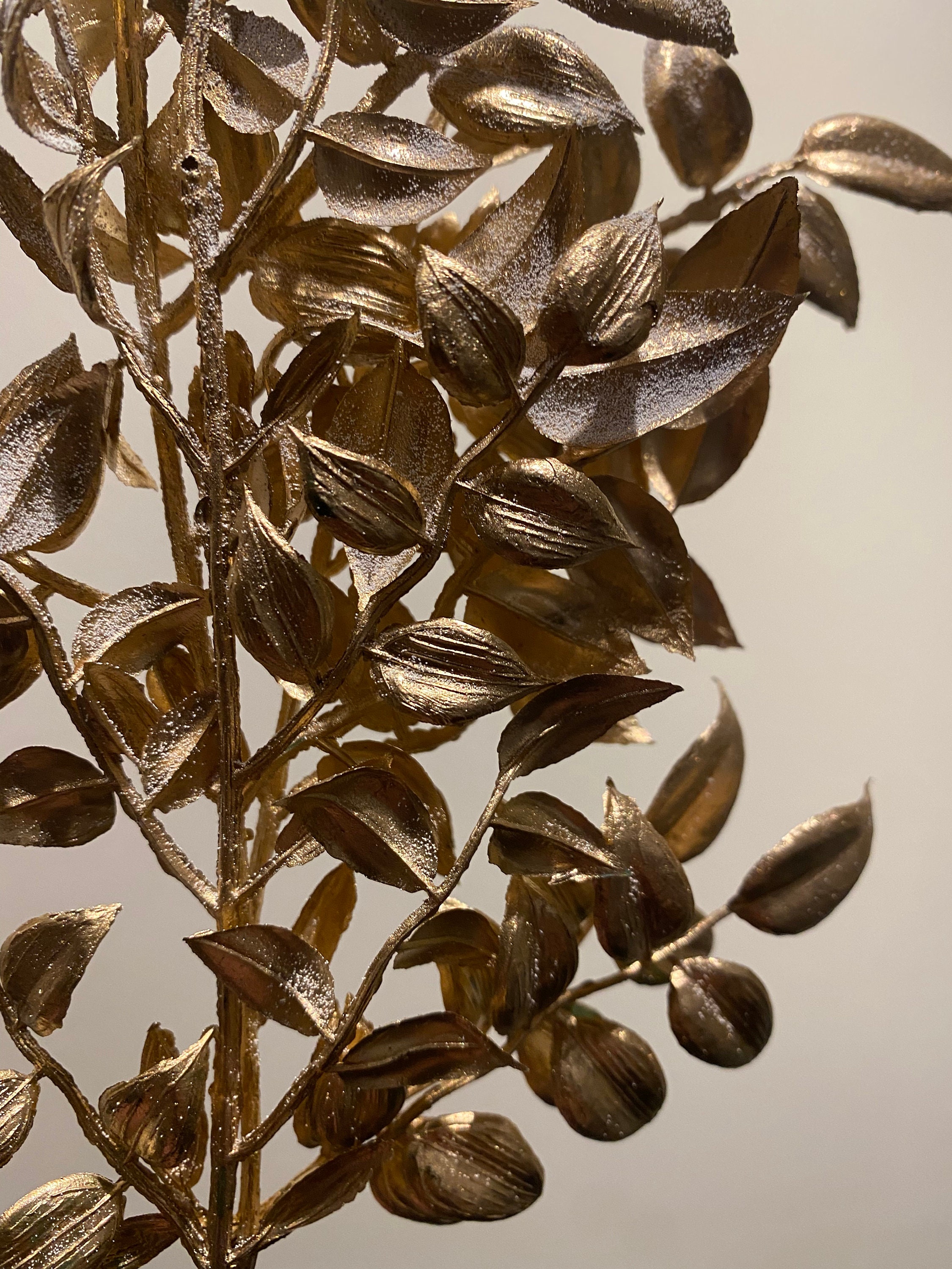 Metallic Gold Leaf Spray Ferris Heart Sloane Faux Leaves 35cm - Etsy