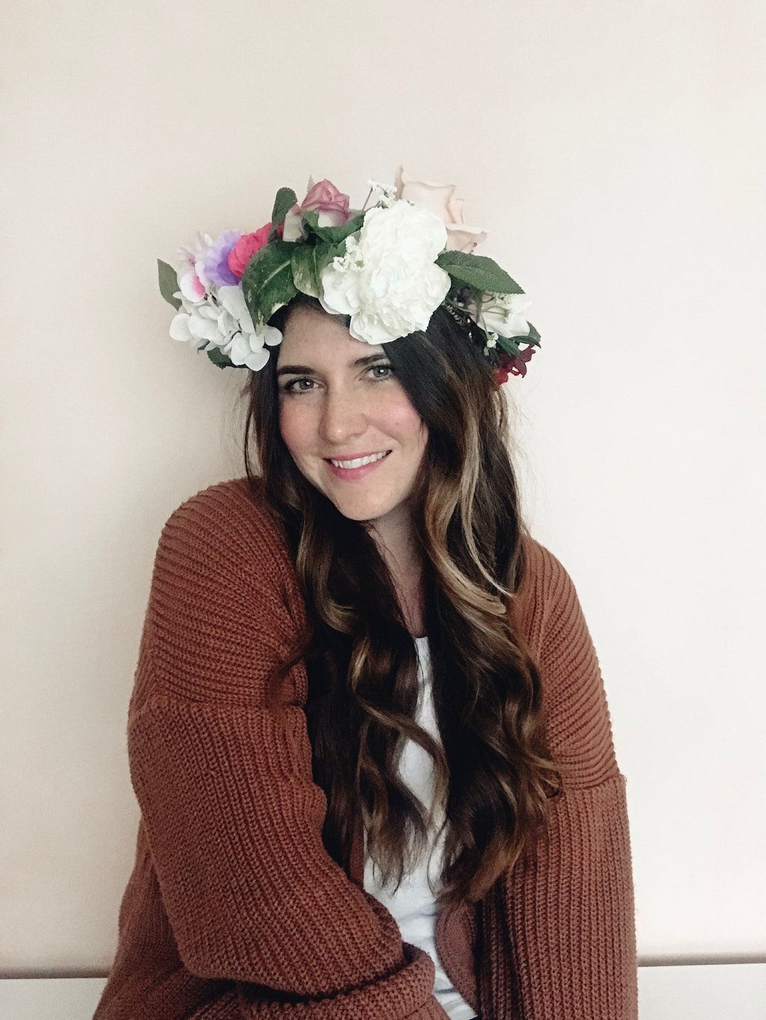 Artificial Flower Crown Kit + Step by Step Instructions Ferris Heart ...