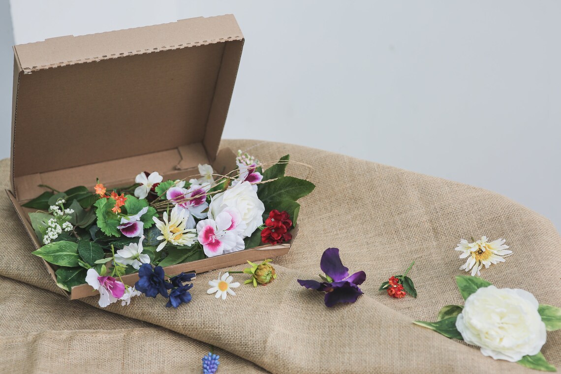 Artificial Flower Crown Kit Step by Step Instructions Ferris | Etsy UK