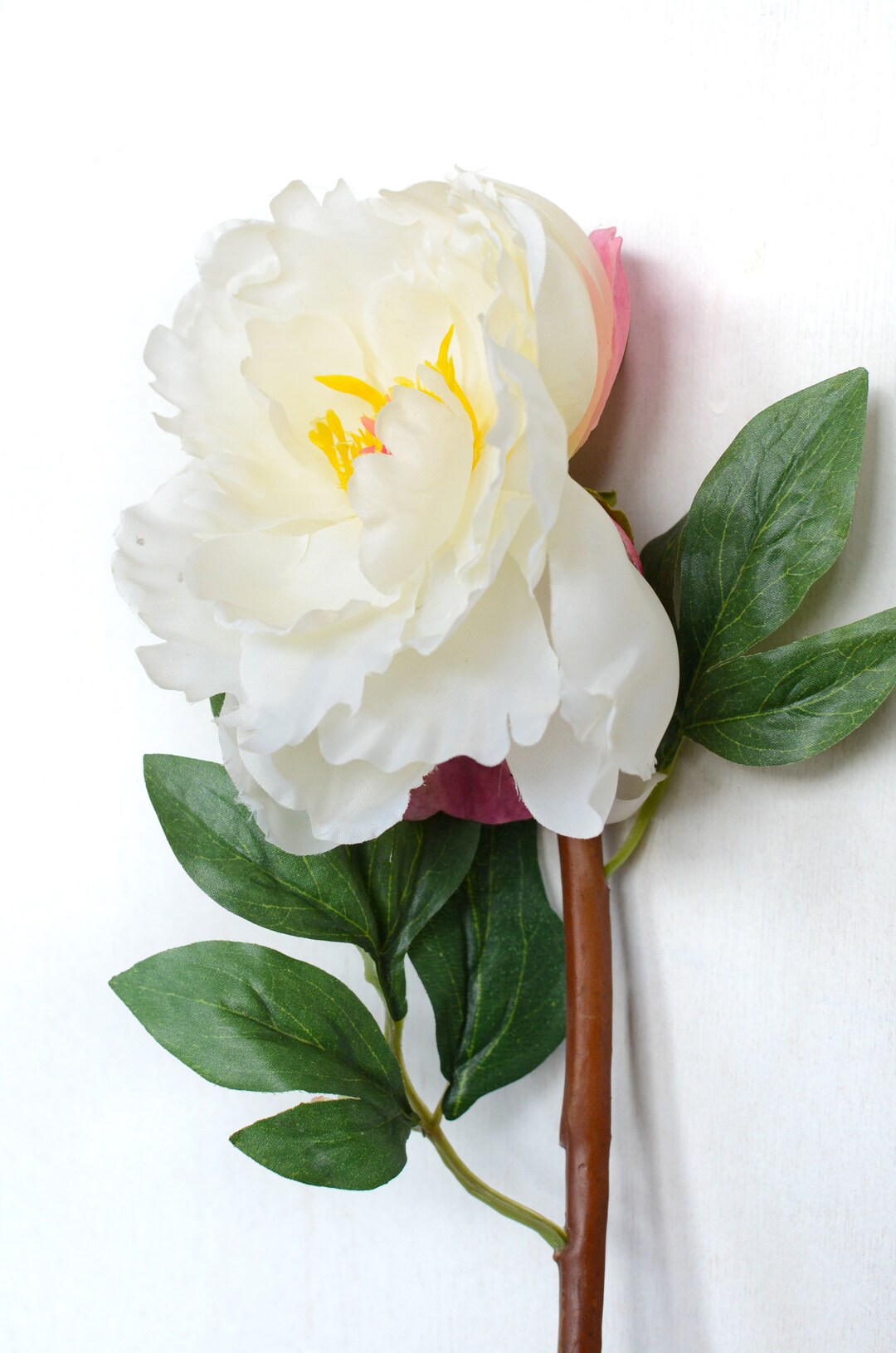 Artificial White Peony Rose Stem, Faux Peony, Artificial Peony, Faux ...
