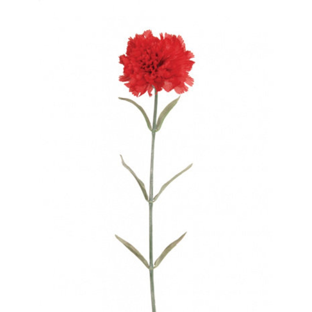 Artificial Red Carnation Stem, Artificial Carnation, Faux Carnation ...