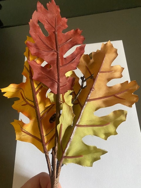 NEW Luxury Artificial Autumn Oak Leaf Pick Faux Berry Pick - Etsy UK