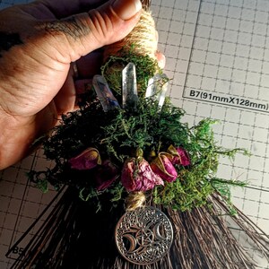 Altar Besom, Witches Besom, Celtic Witch Broom, Altar Broom, Cinnamon Broom, Crystal Witch Broom ...